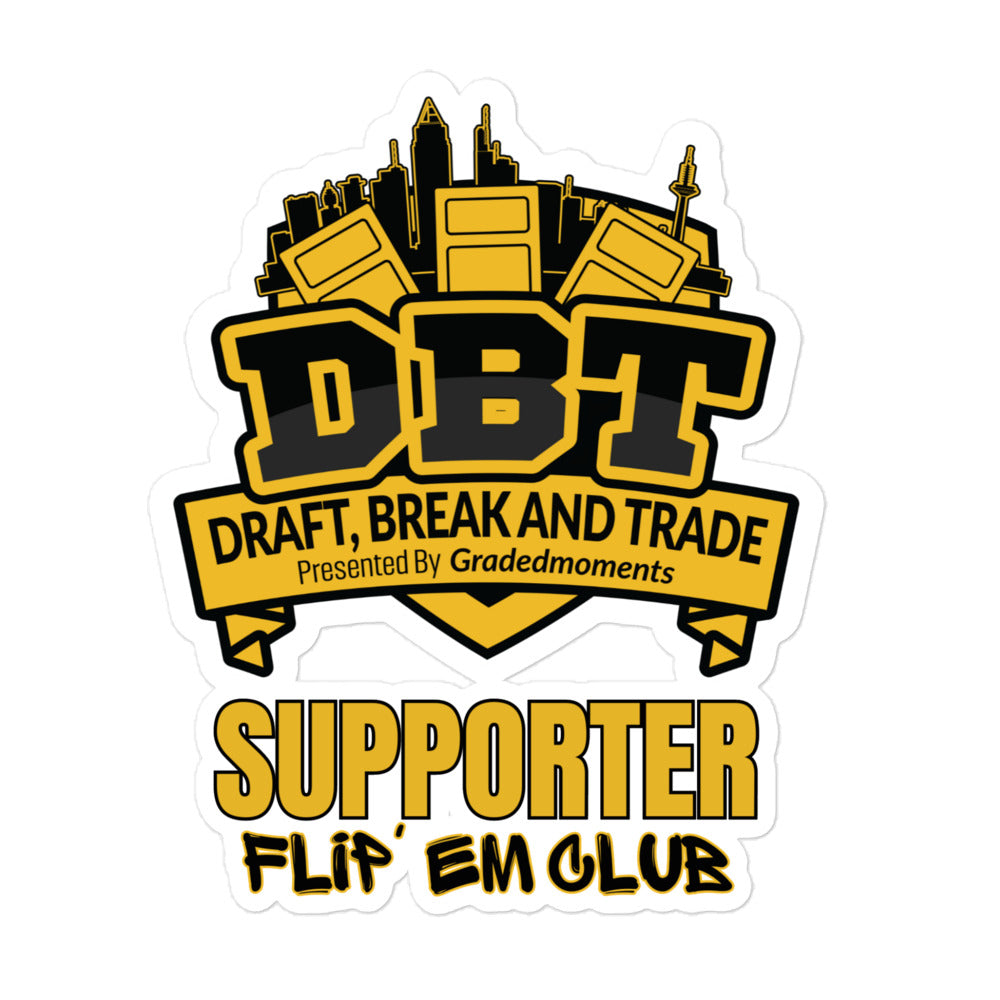 “DBT Supporter” Bubble-free stickers – Gradedmoments Hobby-Shop