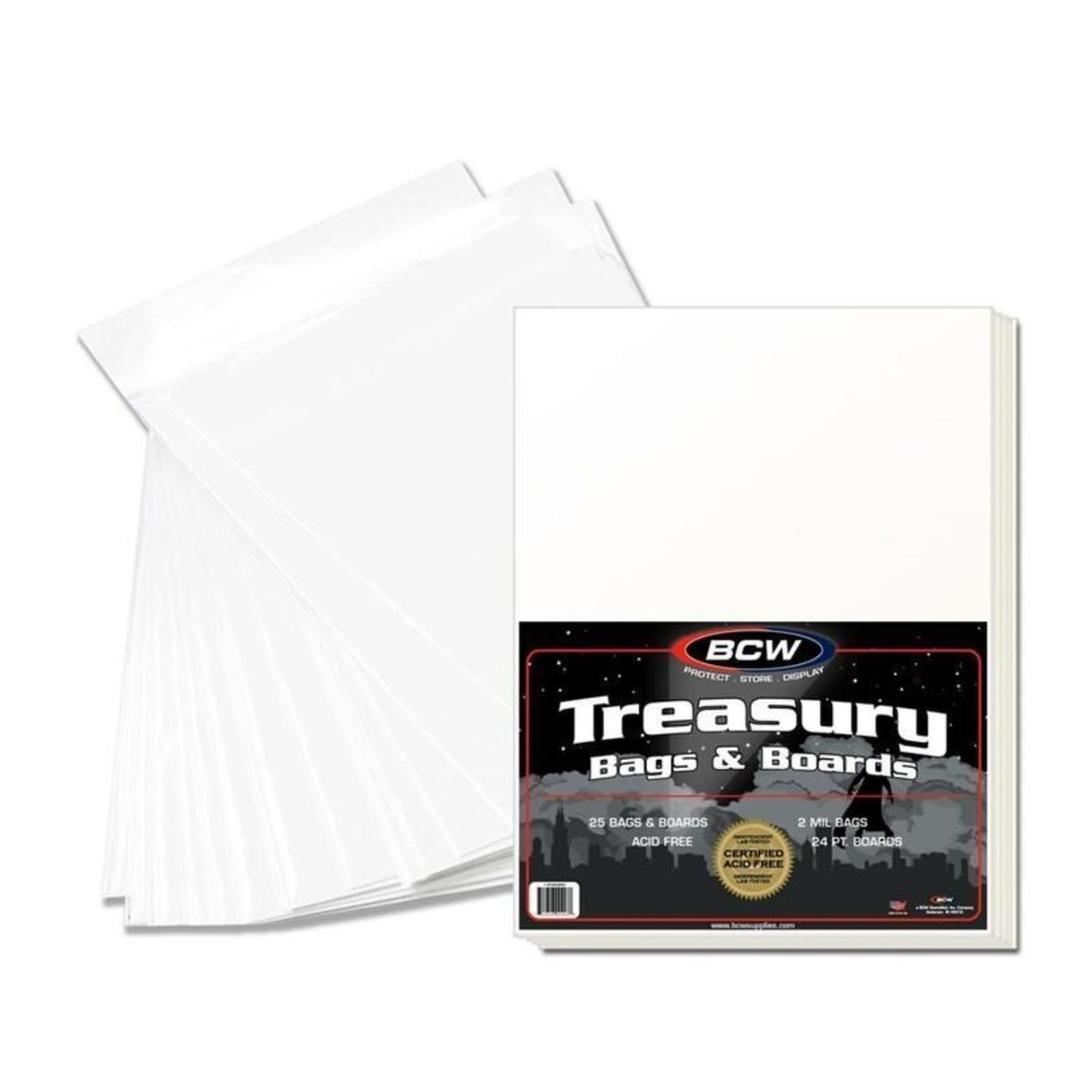 BCW Treasury Comic Bags & Boards 2-Mil / 24pt (25 Stück ...