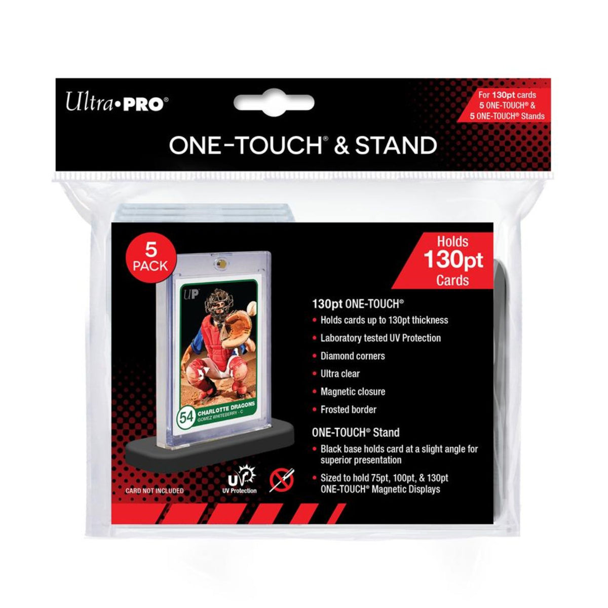Ultra Pro One-Touch Mag Holder 130pt & Mag Card Stand (Pack of 5 ...
